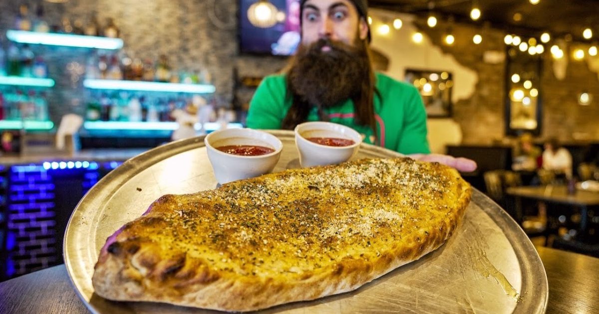 Monster Calzone Challenge at Cafe Panuzzo / Beardtown